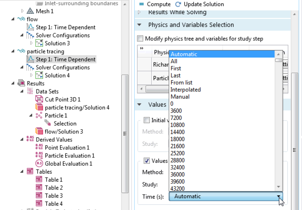 Values of variables not solved for: Values of variables not solved for: