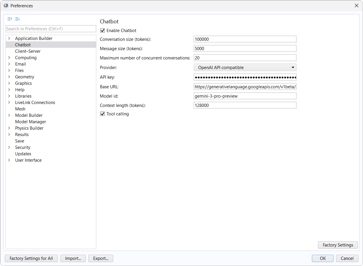 Setting Up the Chatbot Window in COMSOL Multiphysics®